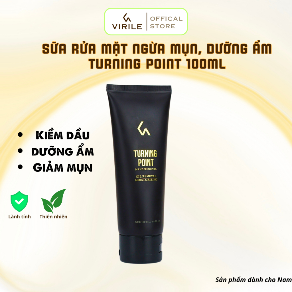 Sữa rửa mặt dành cho Nam Turning Point Virile - 100ml Chăm sóc da giảm ...