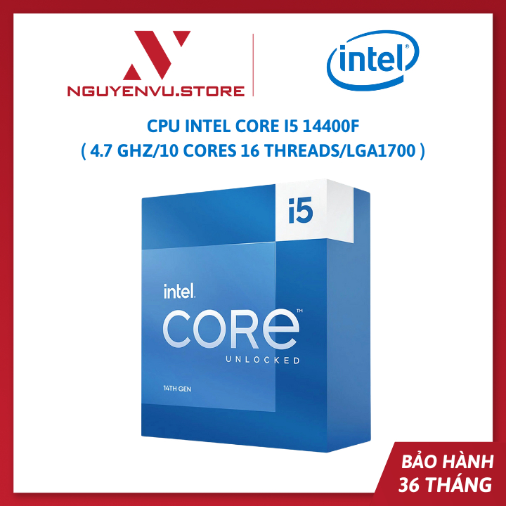 CPU Intel Core I5 14400F ( 4.7 GHz/10 Nhân/16 Luồng/LGA1700 ) - Box Nhập Khẩu | Shopee Việt Nam