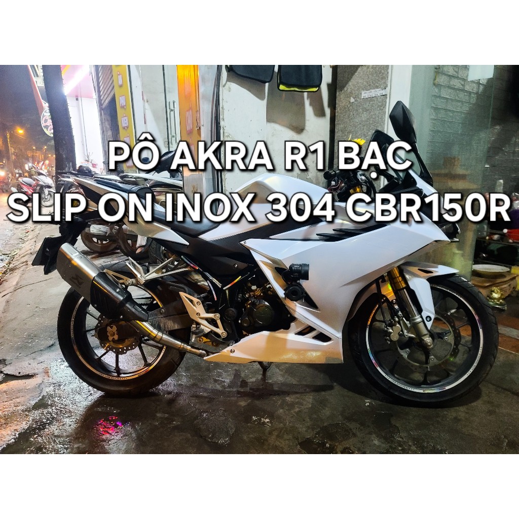 Pô Độ Akrapovic R1 Bạc Và Cổ Slip On Inox 304 Honda CBR150R | Shopee ...
