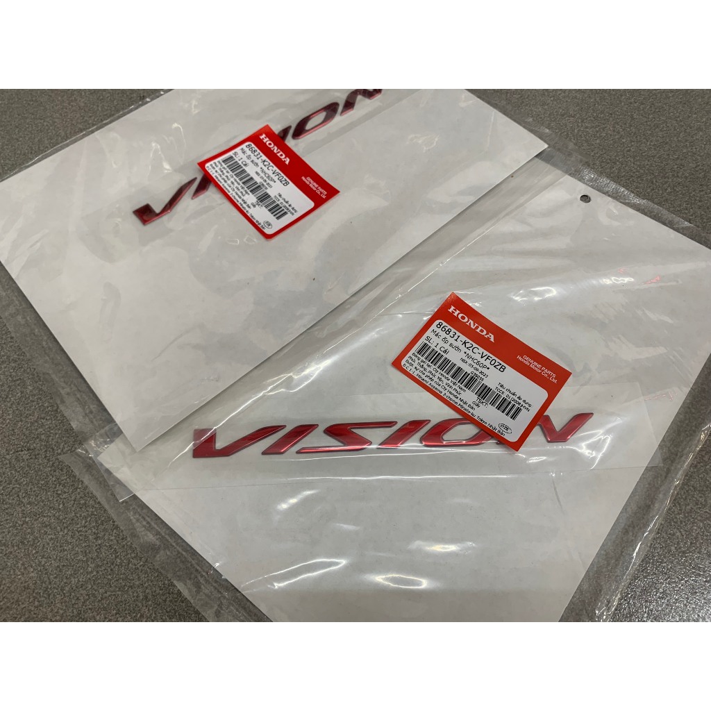 Tem chử Vision Xi Đỏ ( xe Vision 22 , 23 ) xe bản Thể Thao ( 1 miếng ...