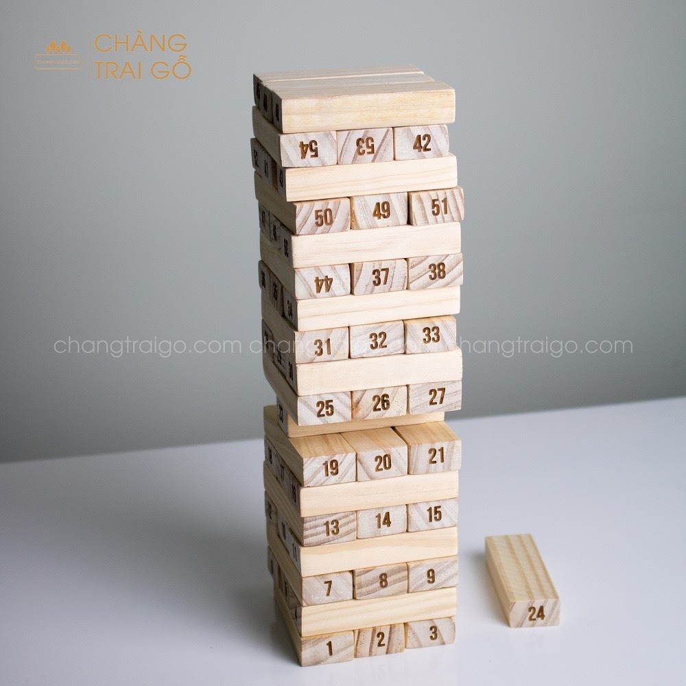 Bộ Rút Gỗ Jenga, trò chơi giảm stress, chất liệu gỗ tự nhiên cao cấp, đồ chơi rút gỗ domino ...