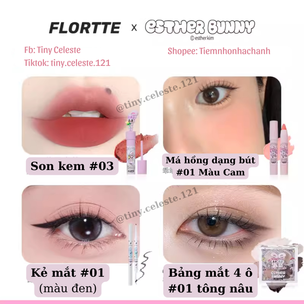 Set Flortte x Esther Bunny | Shopee Việt Nam