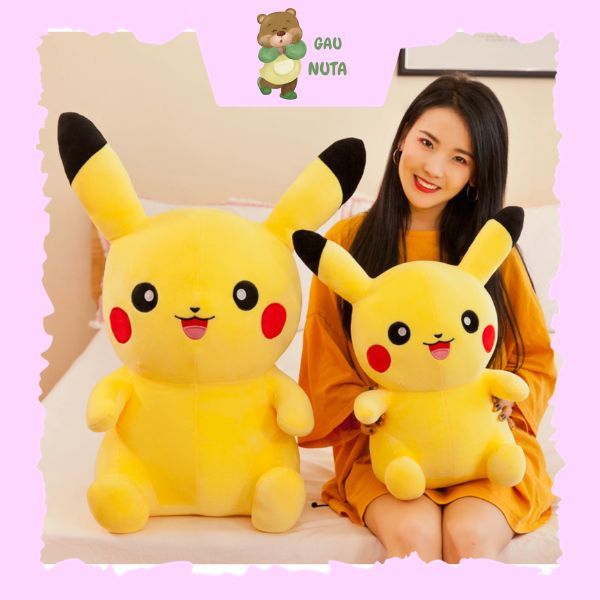 Gấu Bông Pikachu Pokemon Ngồi Cao Cấp NUTA | Shopee Việt Nam
