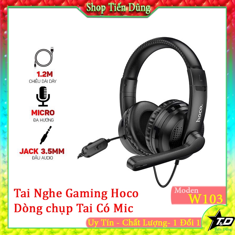 Tai Nghe Gaming Chụp Tai Hoco W103 Chuyển Chơi Game Có Micro, Dùng Cho ...