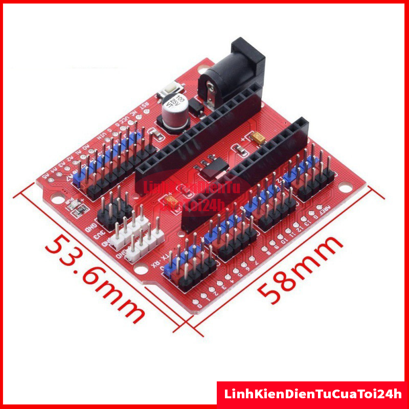 Đế Ra Chân cho Arduino Nano IO Shield - Board Mạch Mở Rộng Chân Màu Đỏ ...