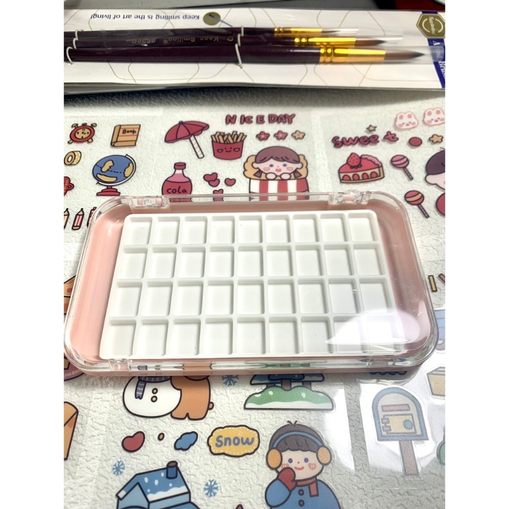 [Cheapy] Hộp chiết màu 24,36 ô liền 0,5ml,1ml tặng kèm sticker - Hộp ...