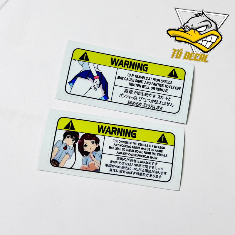 Tem Waring Anime Sticker Otaku Cute Dán Trang Trí Xe Máy, Nón Bảo Hiểm ...