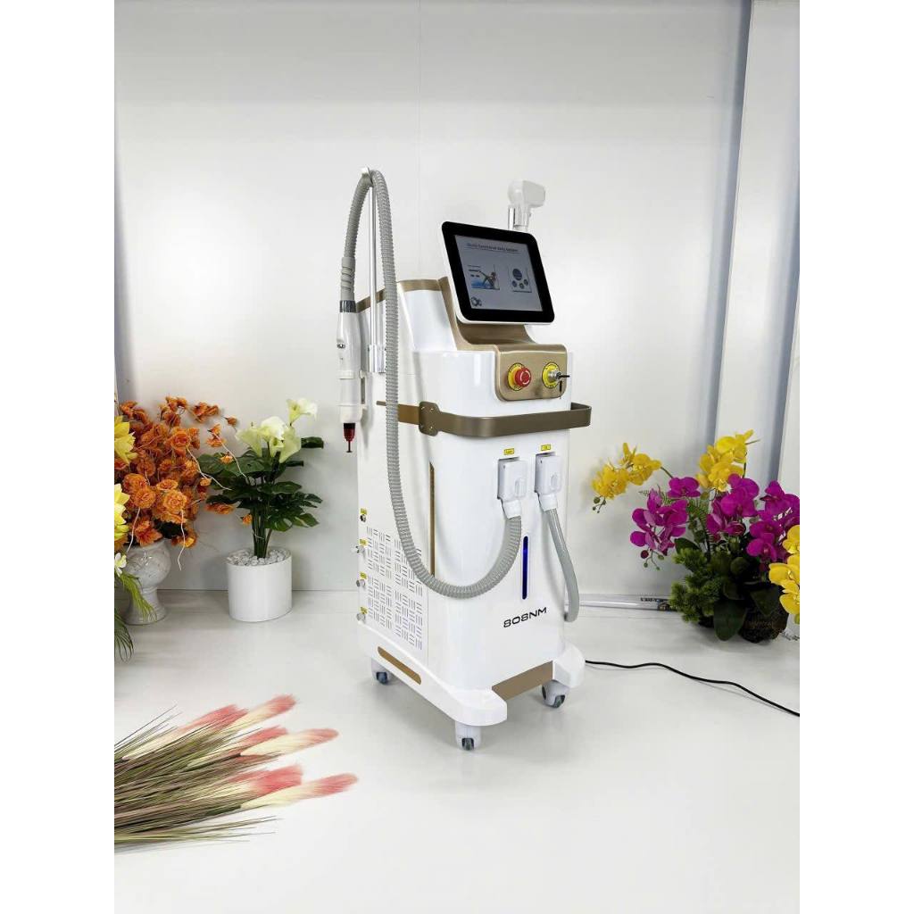 MÁY DIODE 808 LASER KOREA VÀNG 2IN1 | TRIỆT LÔNG DIODE LASER KOREA 808 ...