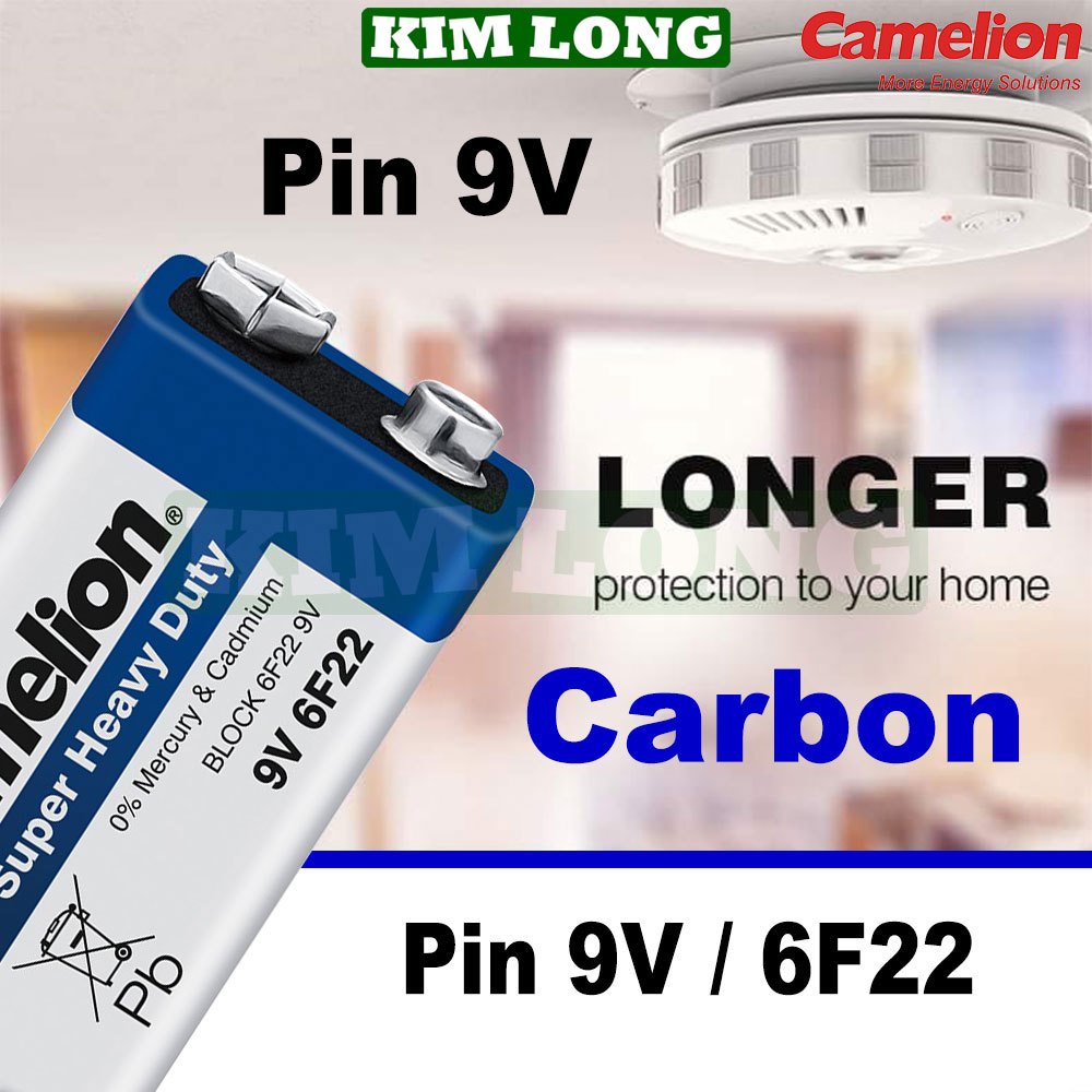 HANOI Pin 9V Camelion,pin Carbon(pin than),pin 6F22,pin vuông,cho Micro ...