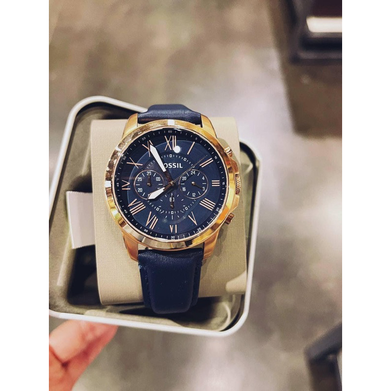 Đồng Hồ Fossil FS4835 Đồng Hồ Nam Mặt Tròn Siz 44mm Dây Da | Shopee ...