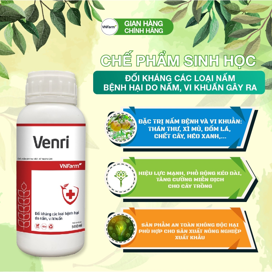 Venri VNFARM - Đối kháng các loại bệnh hại do nấm, vi khuẩn (500ml ...