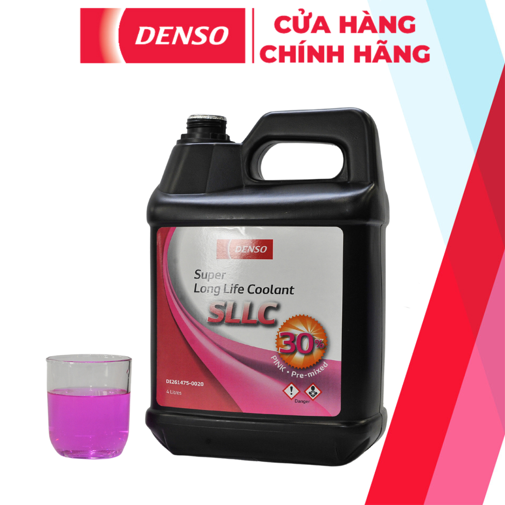 Can 4L Nước Làm Mát Động Cơ Ô Tô Siêu Bền DENSO SLLC màu Hồng 0020 ...