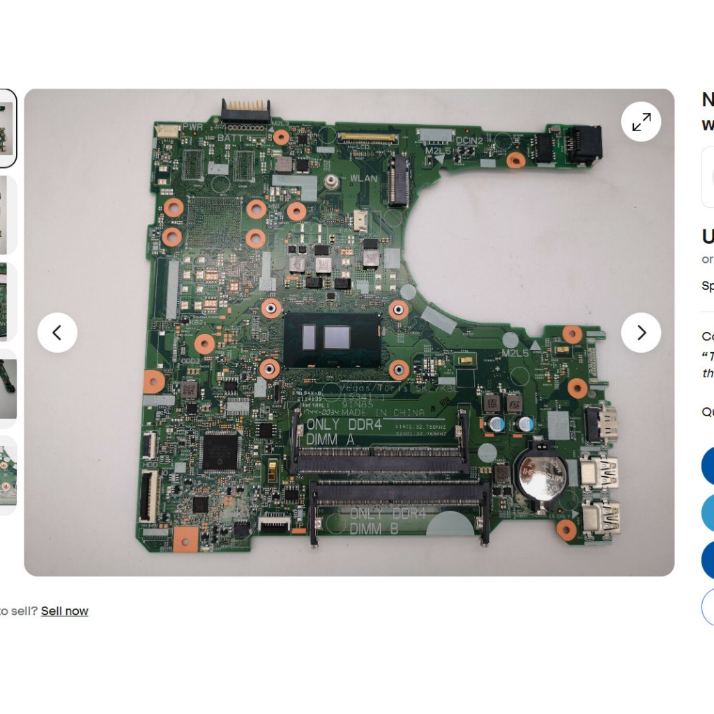 Mainboard laptop Dell 3467 i5 gen 7, main chết bóc máy laptop Dell ...