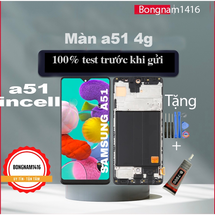 Màn hình Samsung A51-4G / A515F kèm khung tặng bộ sửa và keo dán màn. | Shopee Việt Nam