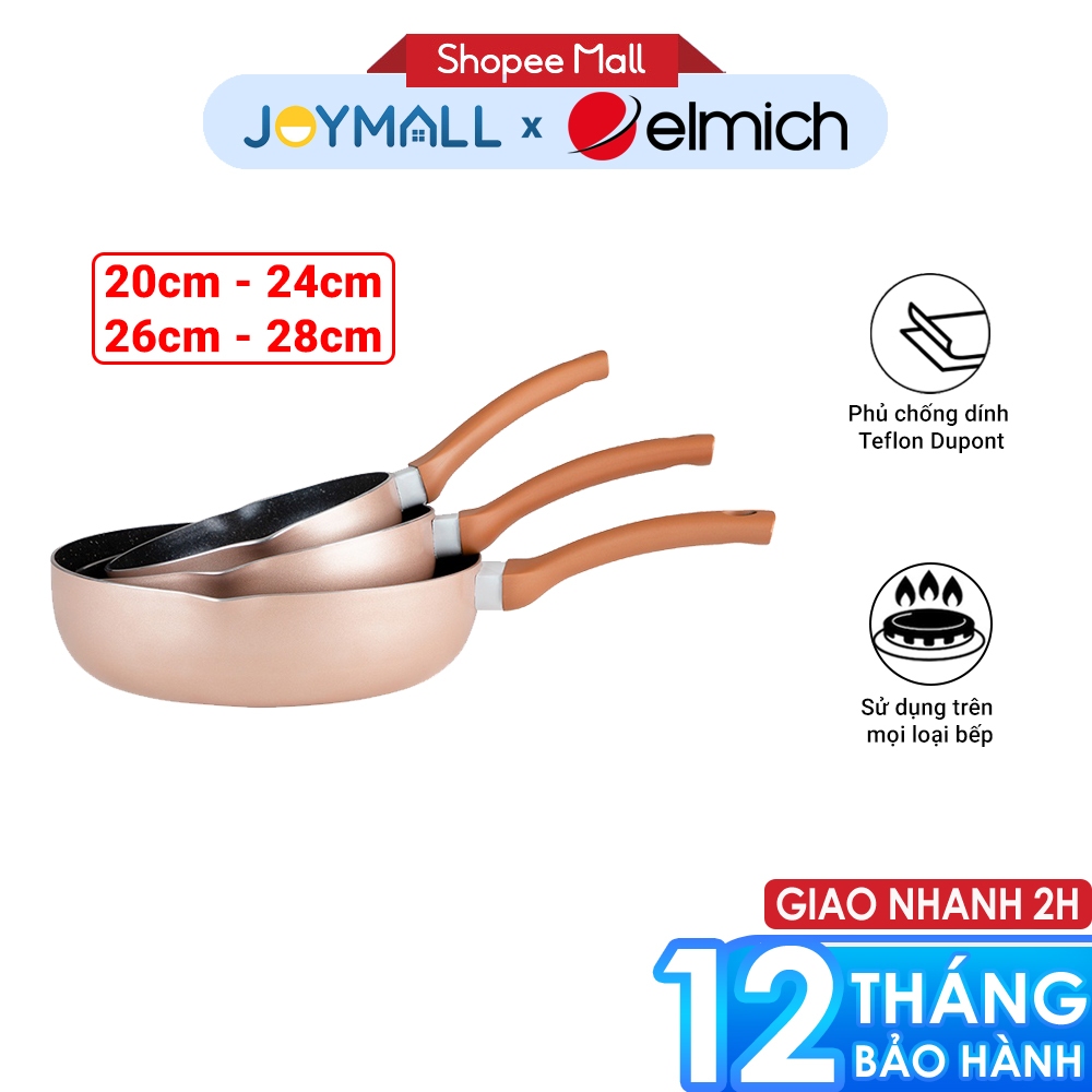 Chảo chống dính vân đá 3D Elmich EL4705OL nhiều size, Hàng chính hãng ...