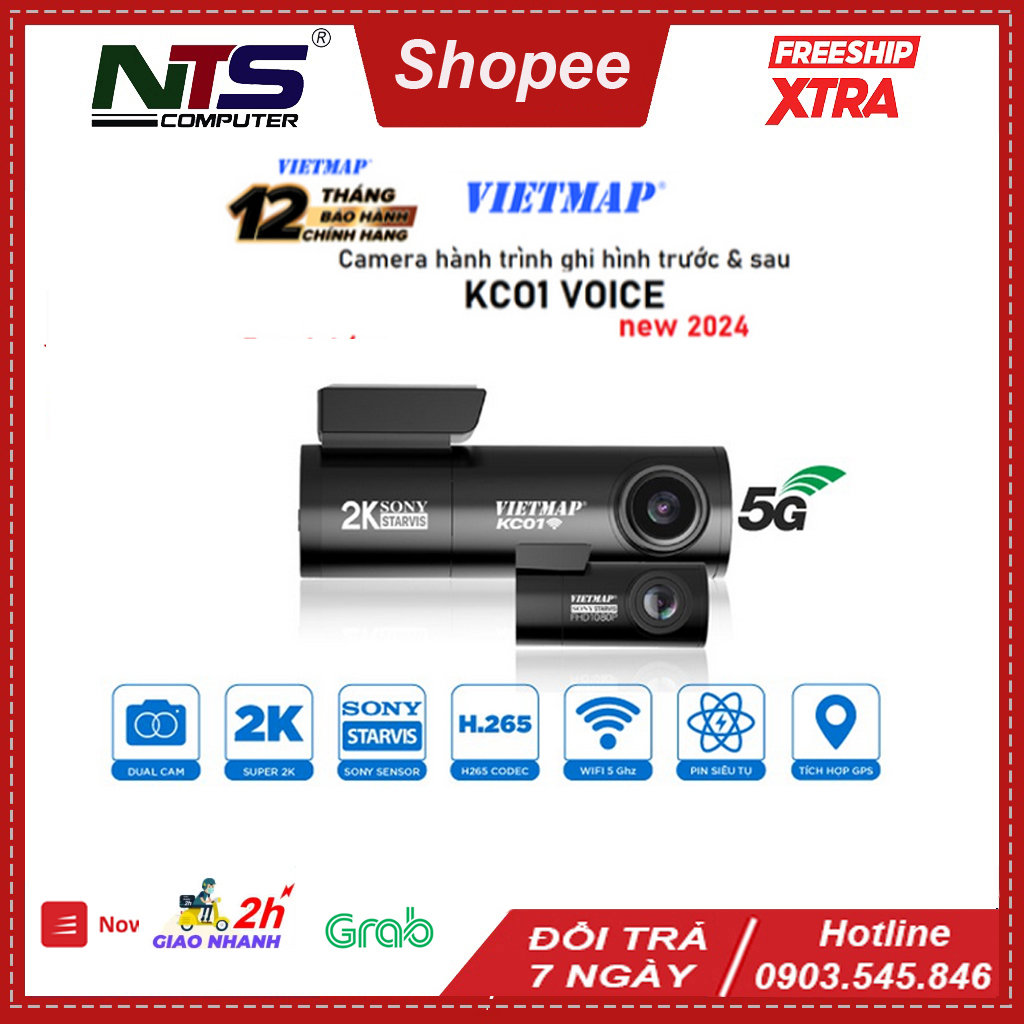 Camera hành trình VIETMAP KC01 V2 Cảnh Báo Giao Thông Cảm biến 2K Sony ...