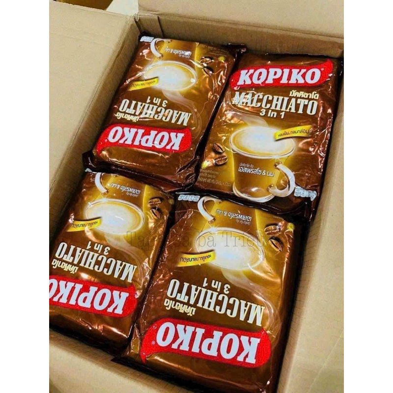 [Bán lẻ uống thử] CÀ PHÊ SỮA MACCHIATO KOPIKO nội địa Thái Lan - Cafe ...