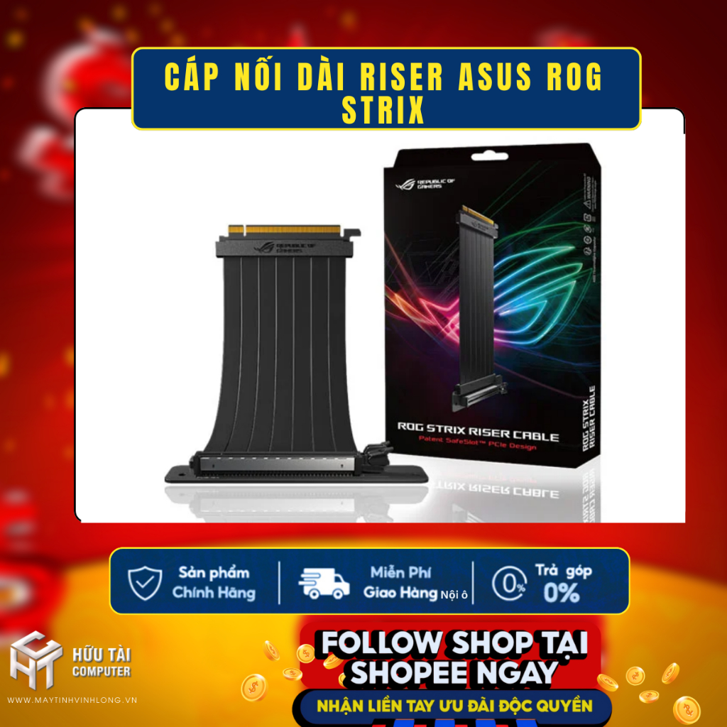 CÁP NỐI DÀI RISER ASUS ROG STRIX 240 mm PCI-E 3.0x16 | Shopee Việt Nam