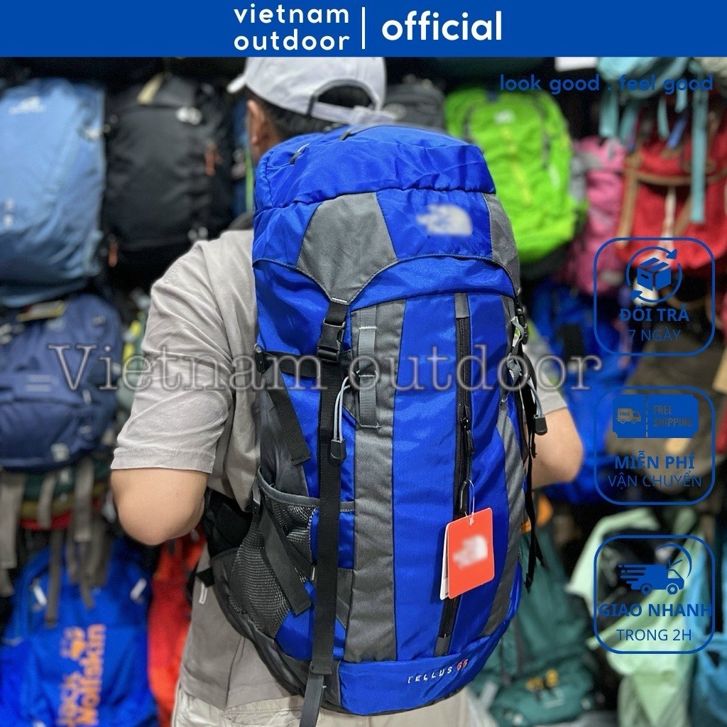 Balo du lịch thể thao leo núi The North Face Tellus 55 Backpack Trekking phượt nam nữ có khung ...