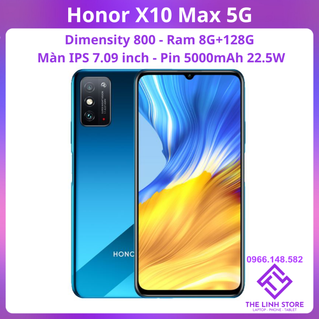 Điện thoại Honor X10 Max 5G màn to 7.09 inch - Dimensity 800 ram 8G 128G | Shopee Việt Nam