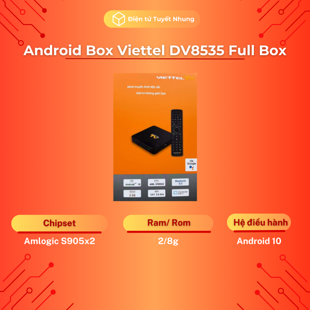 TV Box Viettel DV8535 Full Box, Miễn Phí Thuê Bao, Truyền Hình ...