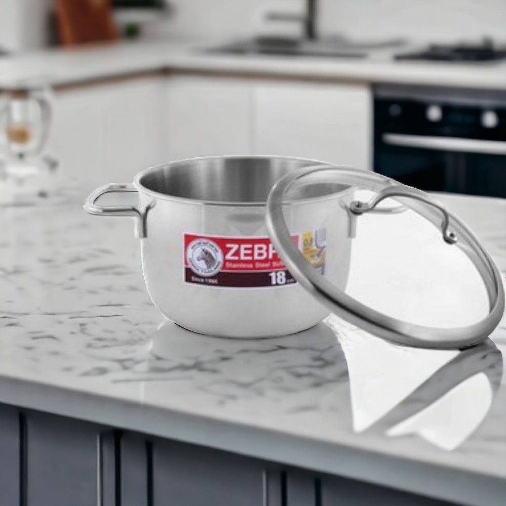 Nồi ZEBRA 3 Đáy Extreme Infinity 18cm 2.5L Nắp Kính (Inox 304) - 162295. Nhập Khẩu Thái Lan ...