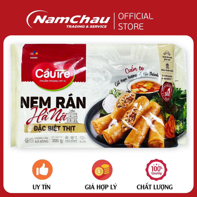 Nem rán Hà Nội thịt đặc biệt Cầu Tre gói 300g [HN giao hoả tốc ...