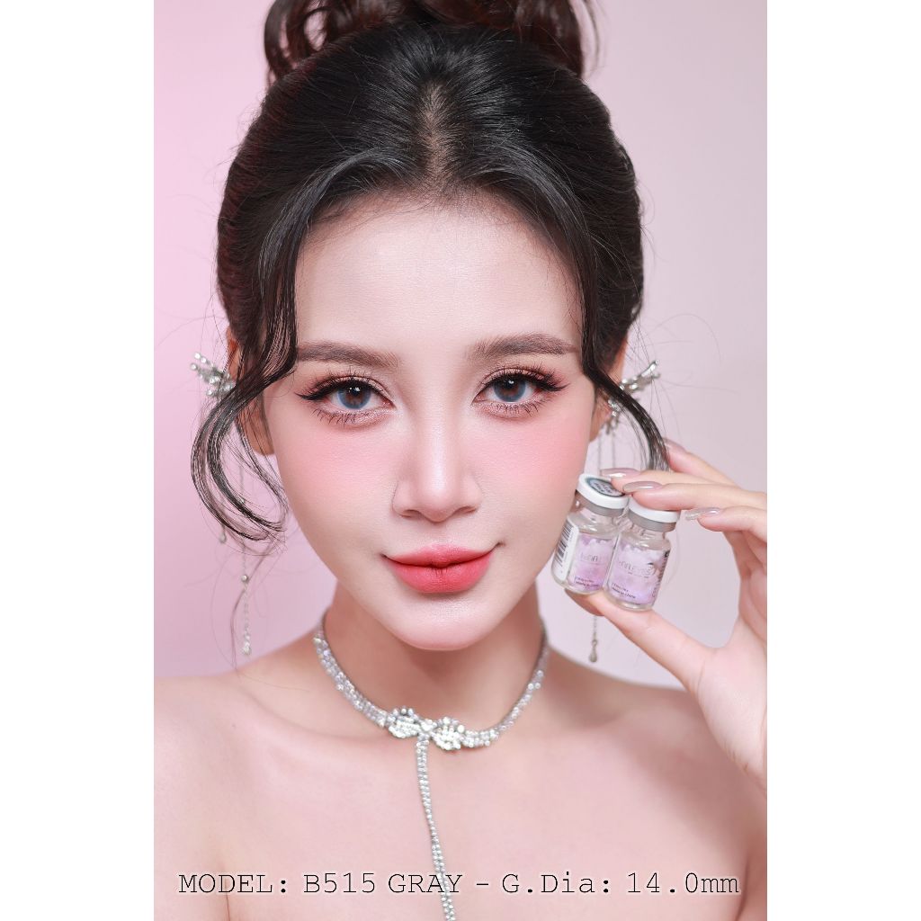 [SALE] Kính áp tròng LUNA EYES B515 GRAY - Lens size nhỏ | Shopee Việt Nam
