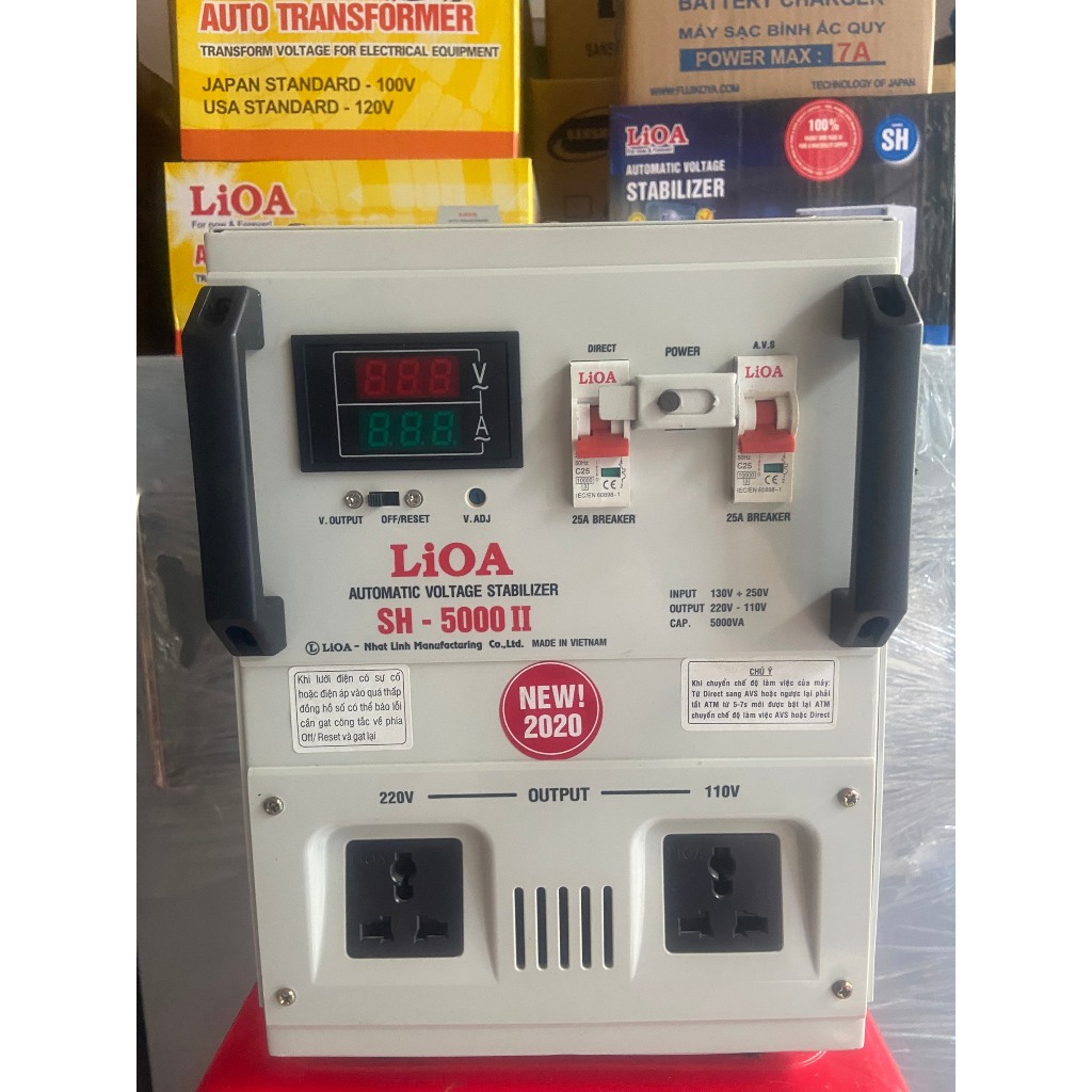Ổn Áp LiOA 1 Pha 5KVA SH-5000II NEW 2020 (150-250v) - Đồng hồ điện tử- thanh lý hàng trưng bày ...