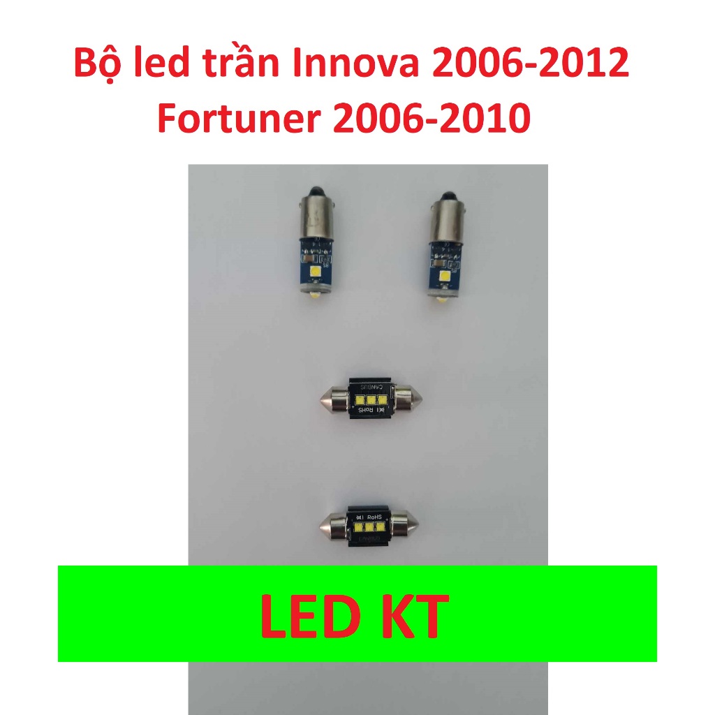 Bộ led trần nội thất Innova 2006 2007 2008 2009 2010 2011 2012 Fortuner ...