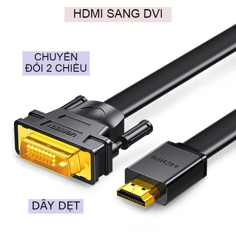 Dây HDMI To DVI Chính Hãng UGreen HD106 Từ Laptop, Card màn hình ...
