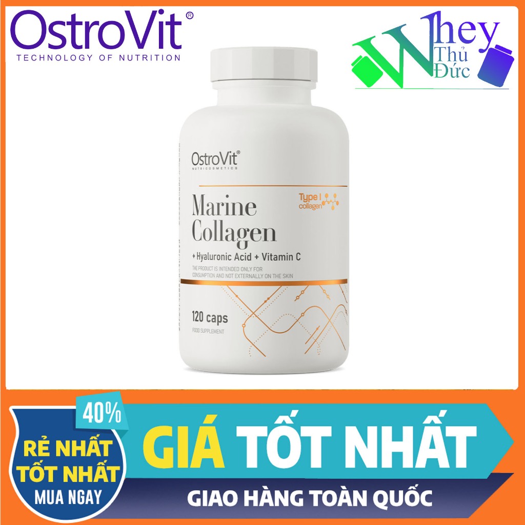 Ostrovit Marine Collagen + Hyaluronic Acid + Vitamin C (120v) - Làm đẹp ...