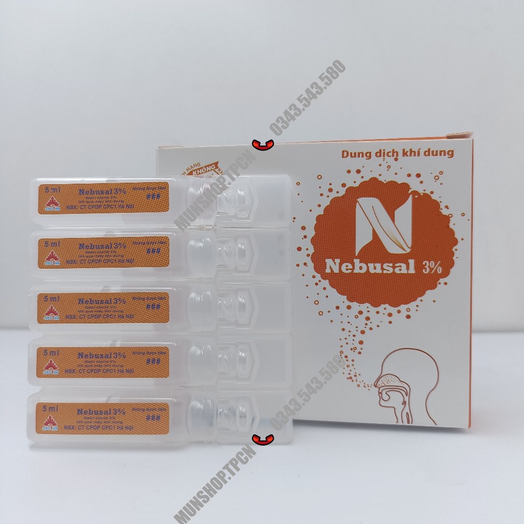 Dung dịch khí dung Nebusal 3% hộp 5 ống x 5ml | Shopee Việt Nam