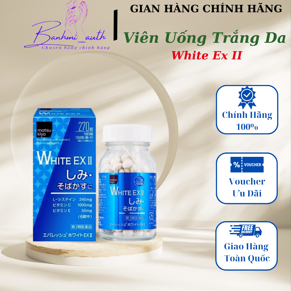 [HÀNG CHÍNH HÃNG][SIÊU TRẮNG MỊN] Viên Uống Trắng Da White Ex II, Giúp ...