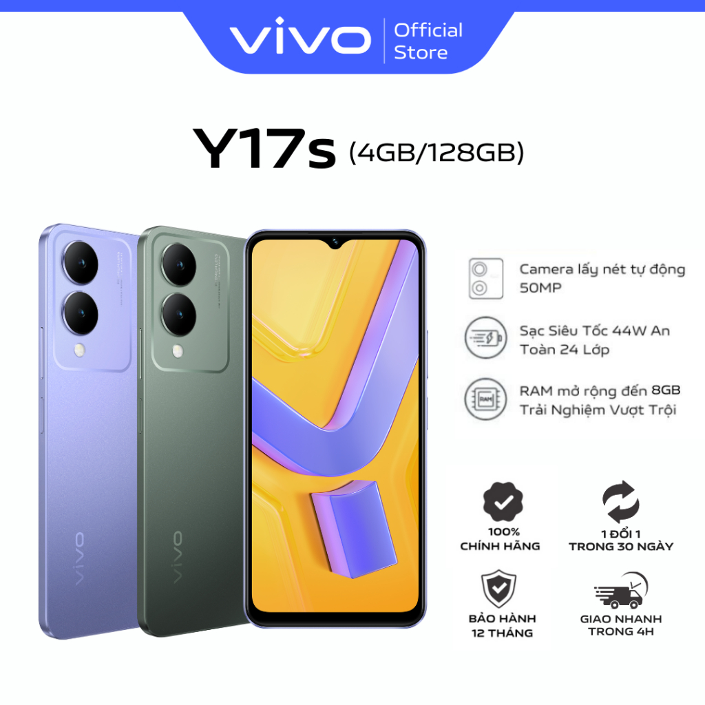 Điện thoại vivo Y17s (4GB/128GB) - Hàng Chính Hãng - Camera 50MP ...