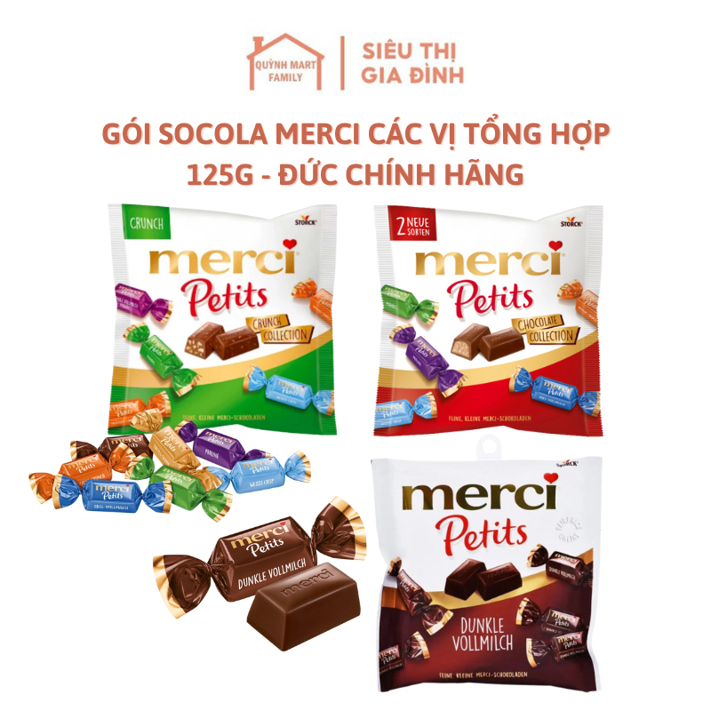 Gói socola Merci các vị tổng hợp 125g Đức chính hãng | Shopee Việt Nam