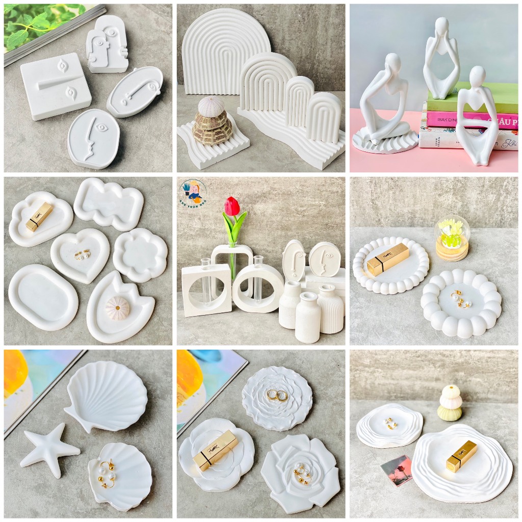Khay thạch cao decor đựng đồ trang trí, chụp ảnh sản phẩm | Shopee Việt Nam