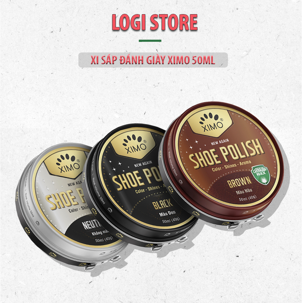 Xi đánh giày, đồ da, xi sáp shoe polish ximo 50ml | Shopee Việt Nam