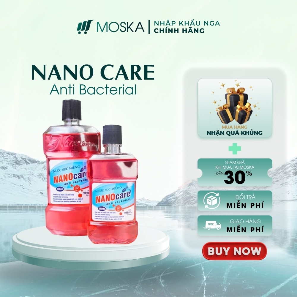Nước Súc Thơm Miệng Tinh Chất Mật Cau Trắng Kẻ Răng, Ngừa Hôi Nhiệt Miệng NANOCARE 500ML| Moska ...