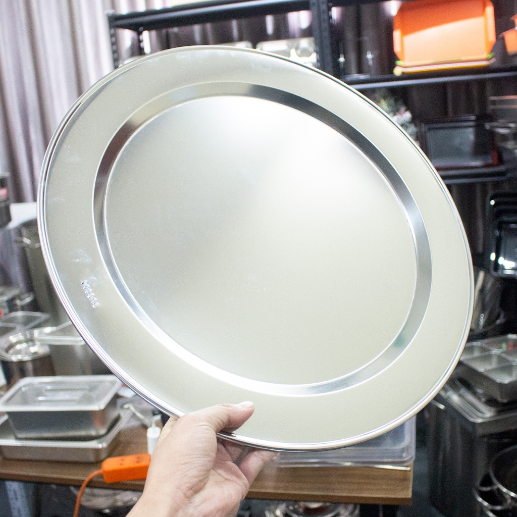 Mâm tròn inox SUS304 cao cấp 45/52cm (loại dày 3.0mm) | Shopee Việt Nam