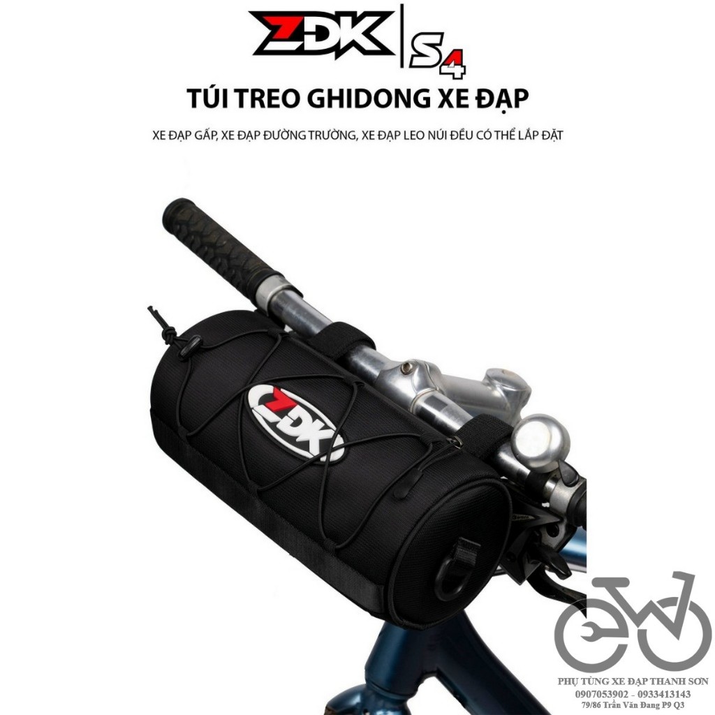Túi treo xe đạp ZDK S4 chất vải cao cấp, túi treo sườn/ghi đông/cốt yên ...
