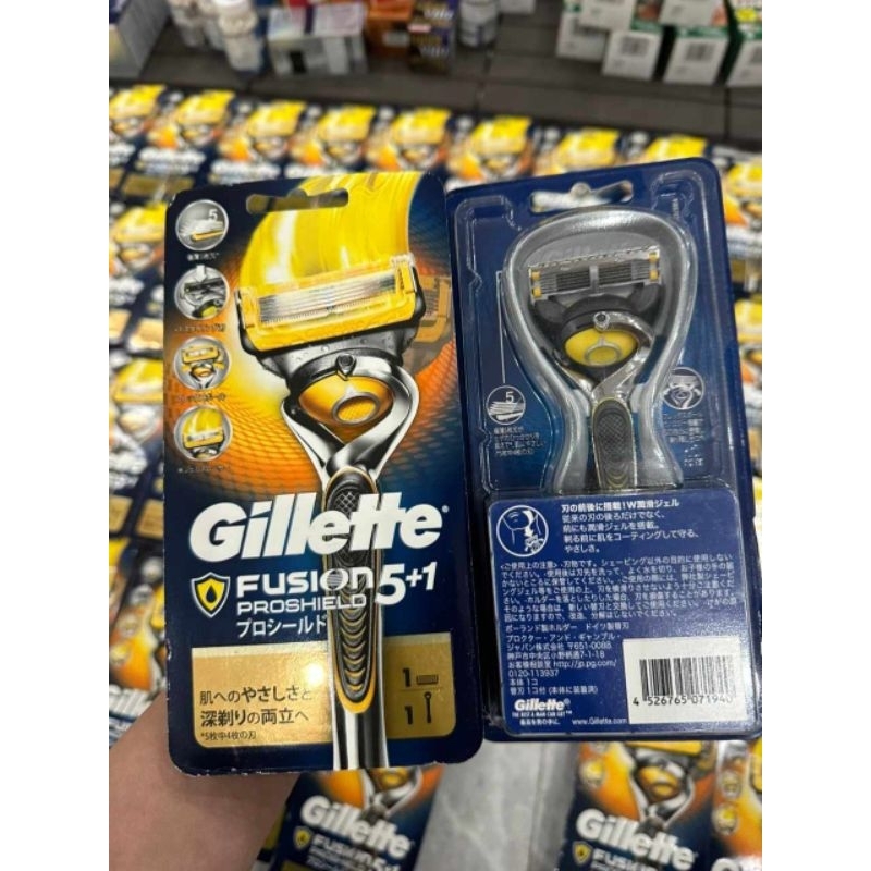 Dao cạo râu 5 lưỡi Gillette Fusion 5+1 Proshield Vàng Set 1, Set 2, Set ...