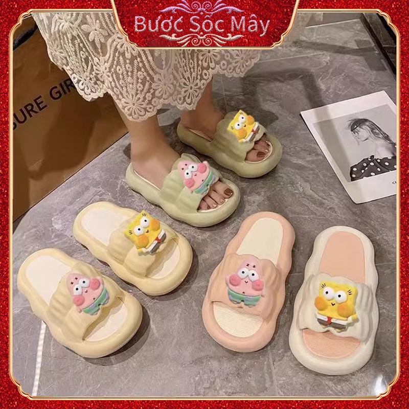 Bước Sốc Mây Dép SpongeBob SquarePants cho cặp đôi Đế 3CM Chống trượt ...