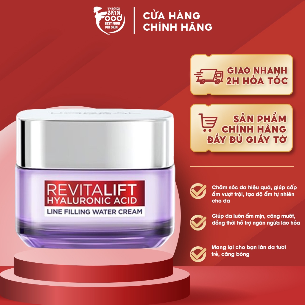 Kem Dưỡng Cấp Ẩm, Cải Thiện Nếp Nhăn L'oreal Revitalift Hyaluronic Acid ...