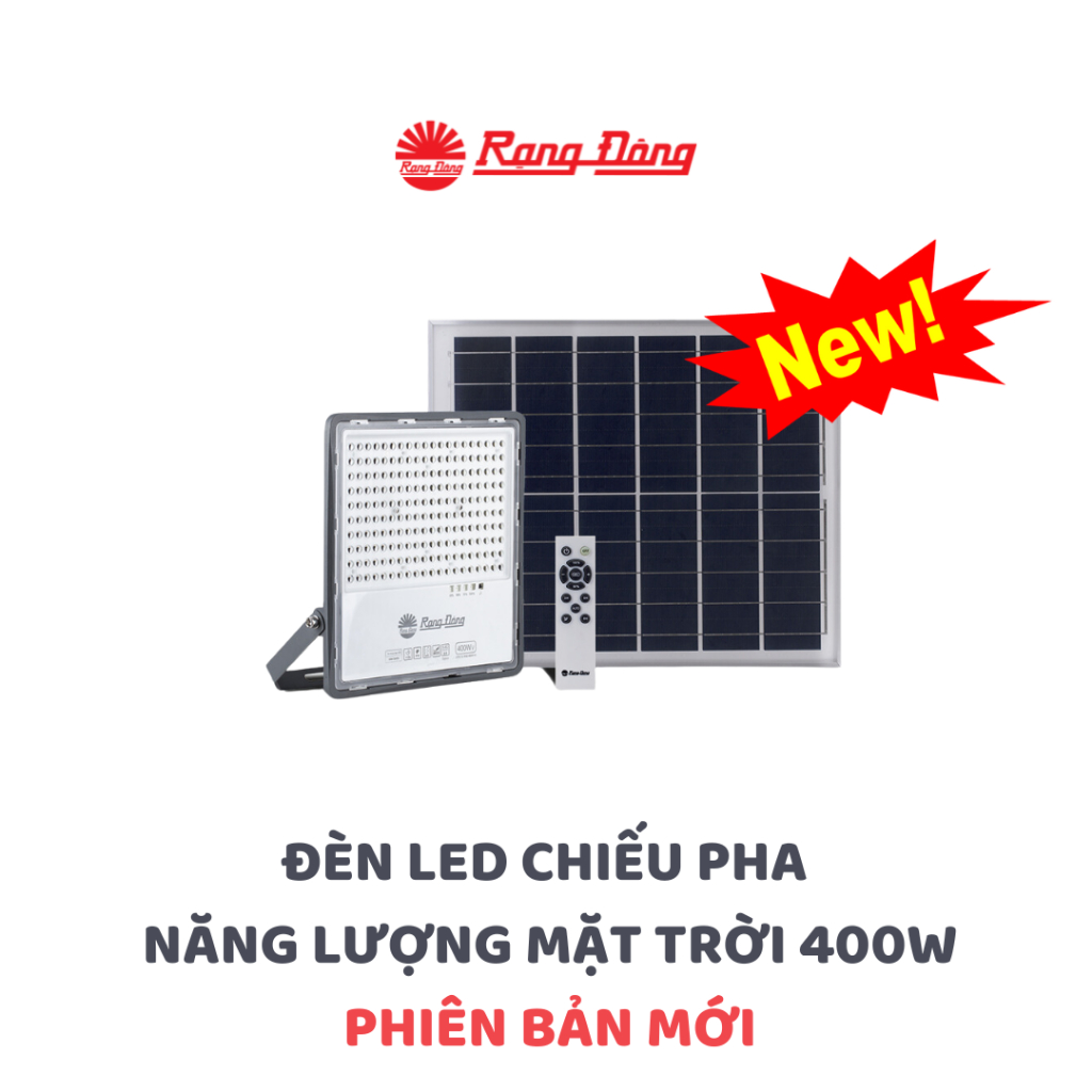 Đèn chiếu pha năng lượng mặt trời Rạng Đông 400W phiên bản mới Model: CP03.SL.RAD 400W.V2 ...