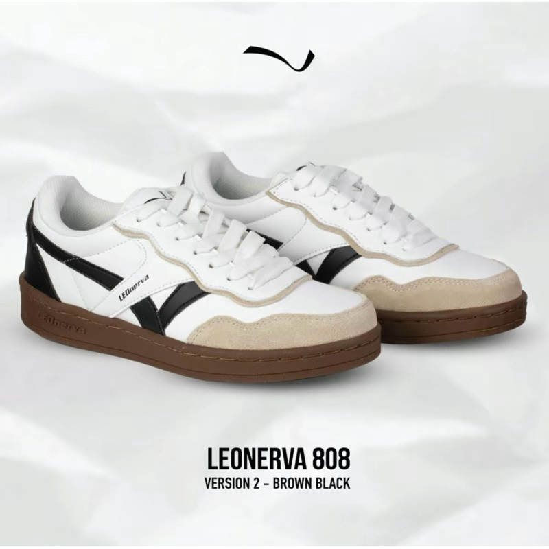 Giày thể thao sneaker Leonerva 808 VS2 - Trắng Nâu | Shopee Việt Nam