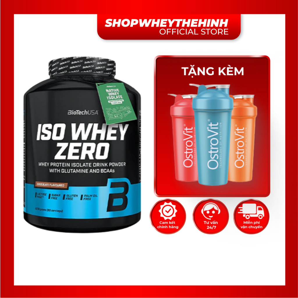 Sữa tăng cơ Whey Protein Isolate, Biotech USA ISO Zero, 5 Lbs (90 ...