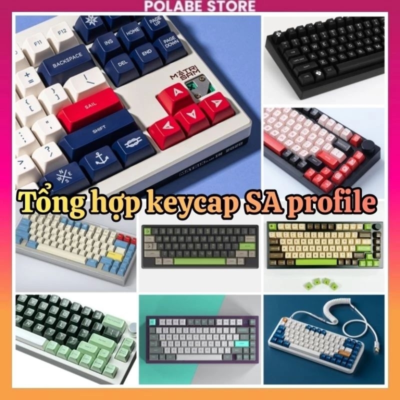 [XẢ KHO] Keycap SA Maxkey Aifei LIME SA Profile Keycap Aifei double shot bàn phím cơ Polabe ...