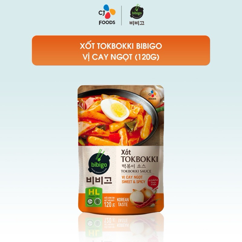 Sốt tokbokki Hàn Quốc Bibigo CJ vị cay ngọt 120g | Shopee Việt Nam