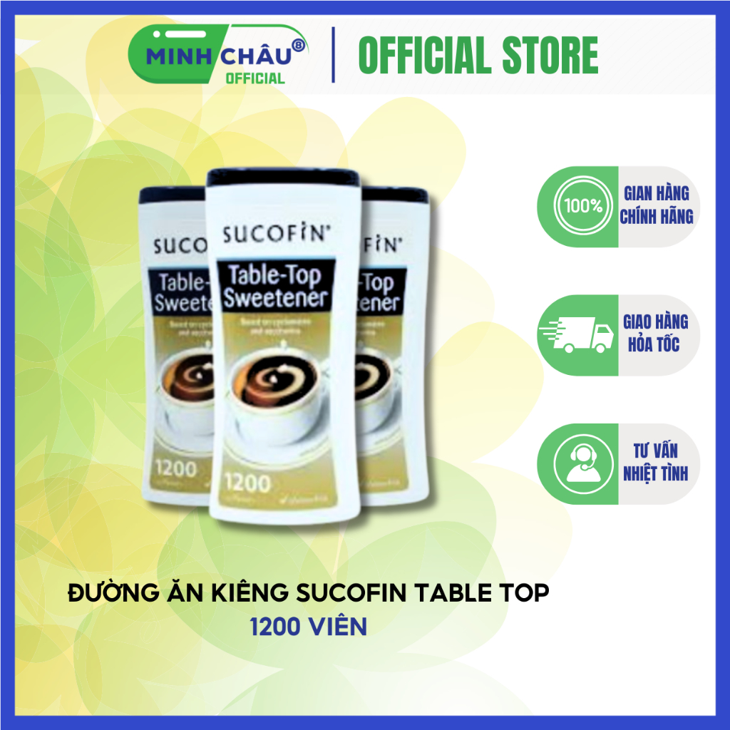 Đường Ăn Kiêng SUCOFIN chai 1200 viên | Shopee Việt Nam
